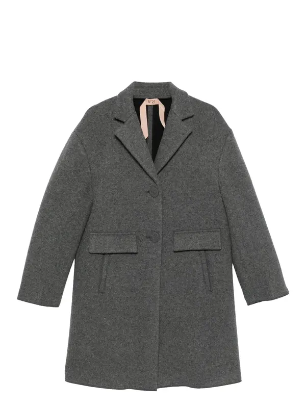 N°21 Single-breasted Coat - Grey