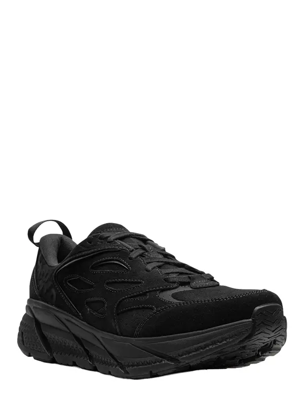 Hoka Clifton L Suede Sneakers - Black