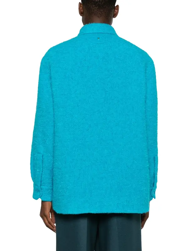 Valentino Garavani Bouclé Shirt Jacket - Blue