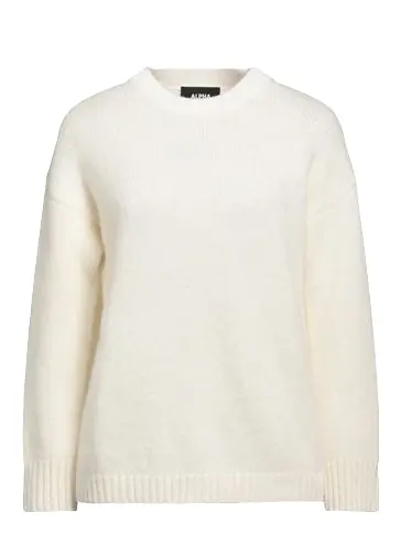 Alpha Studio Crewneck Sweater - White
