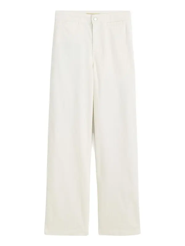 Madewell The Curvy Emmett Wide-leg Corduroy Pants - Winter White