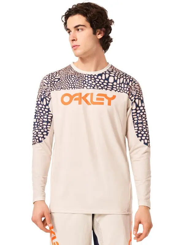 Oakley Maven Coast Ls Jersey - Orange,blue