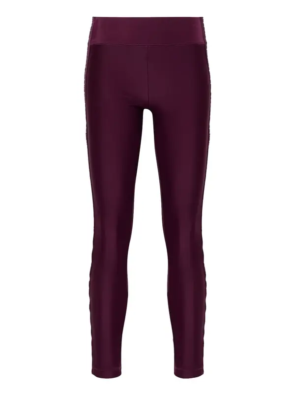 Versace Logo-tape Leggings - Purple