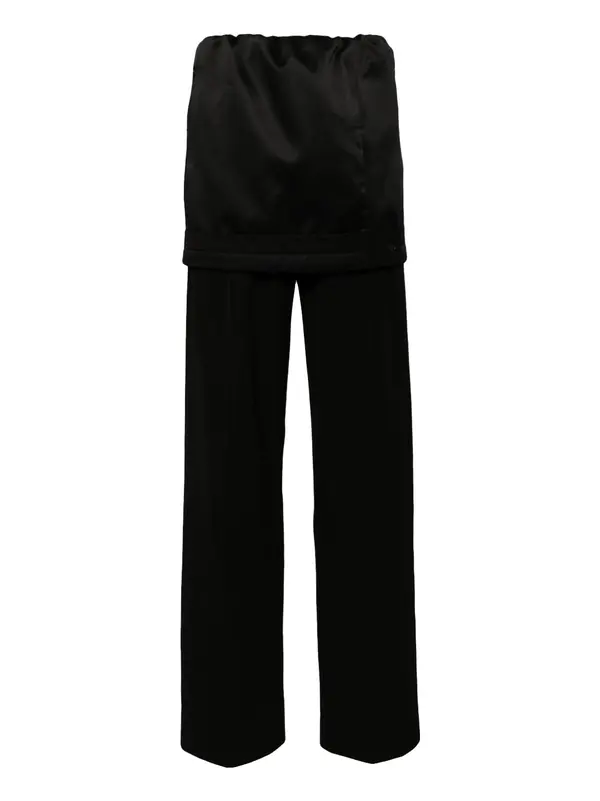 ALAINPAUL Layered Wool Track Pants - Black
