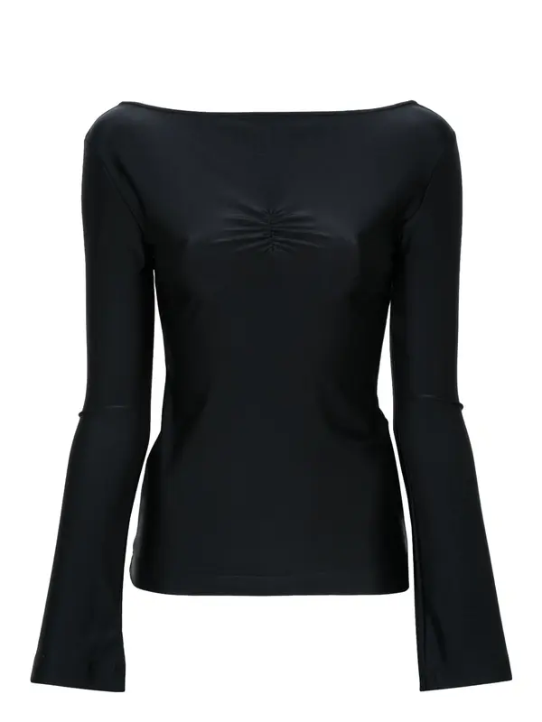 ALAINPAUL Logo-embroidered Top - Black