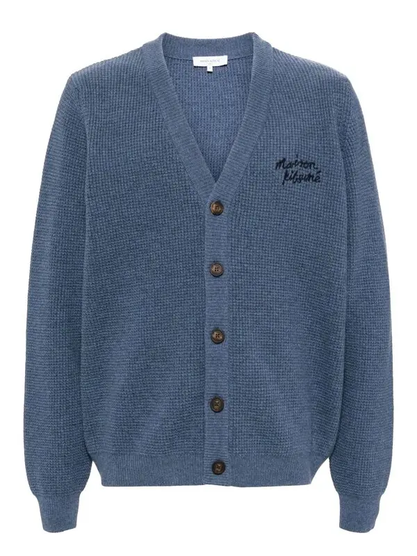 Maison Kitsuné Handwriting Comfort Cardigan - Blue