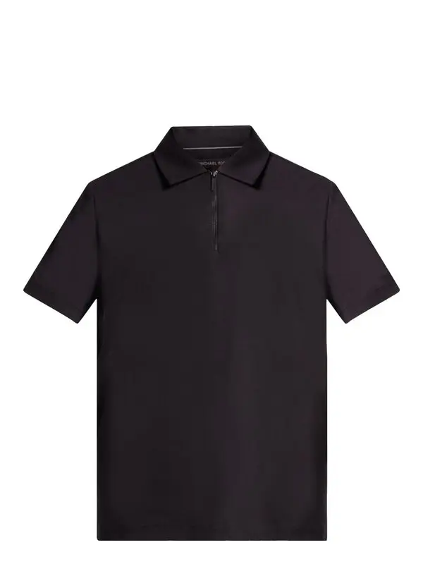 Michael Kors Zip-up Polo Shirt - Black