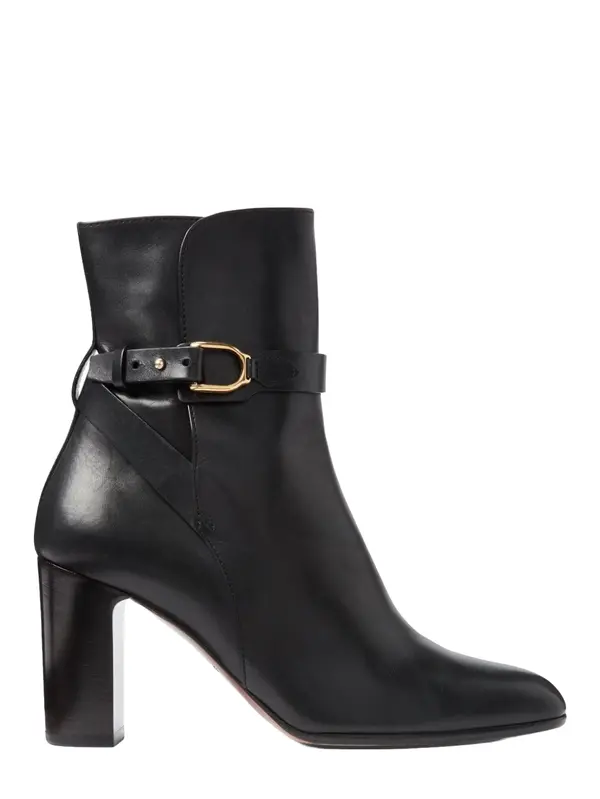 Ralph Lauren 75mm Leather Boots - Black