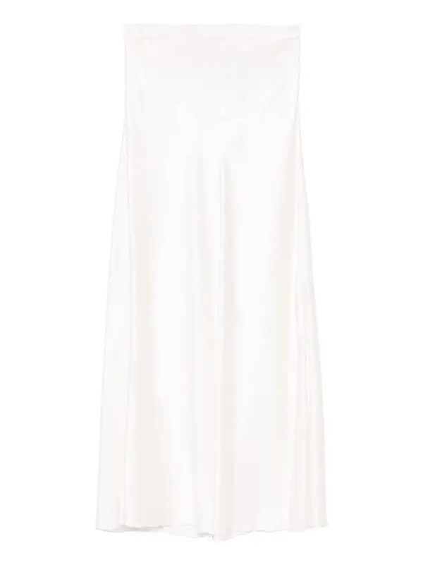 Avant Toi Stretch-silk Satin Skirt - White