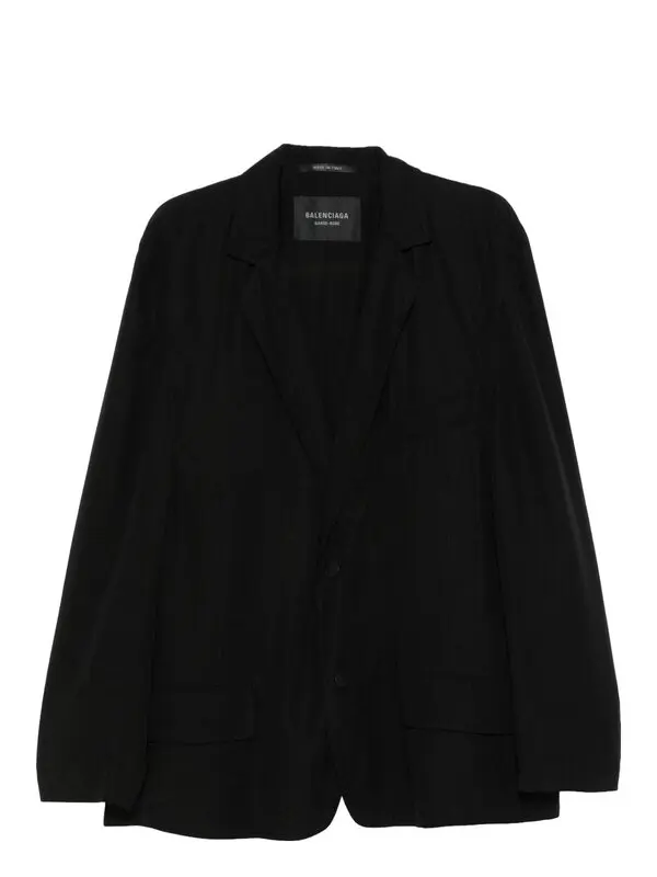 Balenciaga Single-breasted Blazer - Black