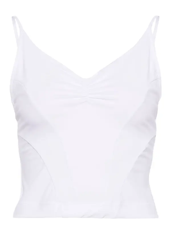 ALAINPAUL V-neck Crop Top - White