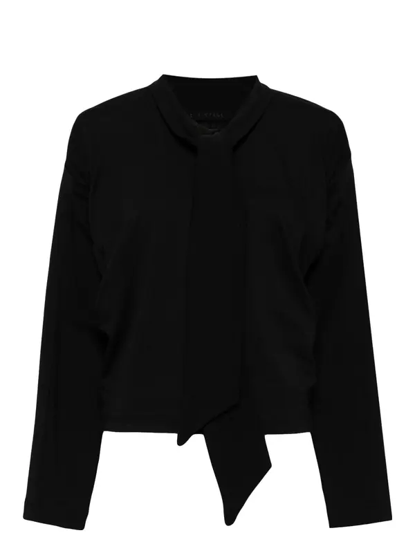 ALAINPAUL Tie-neck Blouse - Black