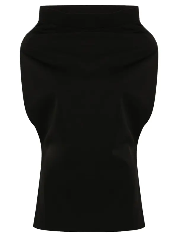ALAINPAUL Tailored Wool Top - Black