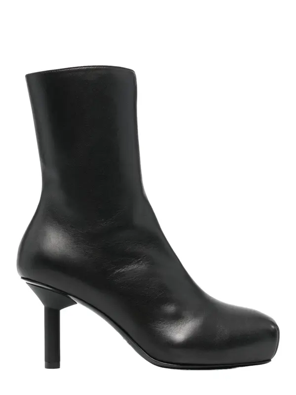 ALAINPAUL 85mm Leather Ankle Boots - Black