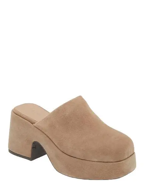 CHOCOLAT BLU Hedia Platform Mule - Latte Suede
