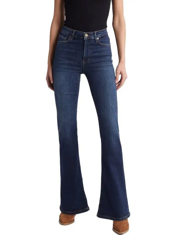 FRAME Le Easy High Waist Flare Jeans - Moonflower