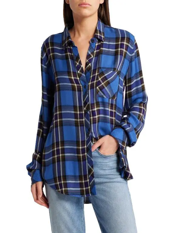 Rails Hunter Plaid Button-up Shirt - Sapphire Indigo