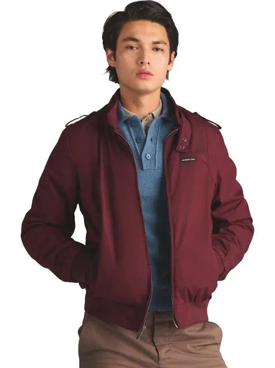 MEMBERS ONLY Classic Iconic Racer Jacket - Burgundy