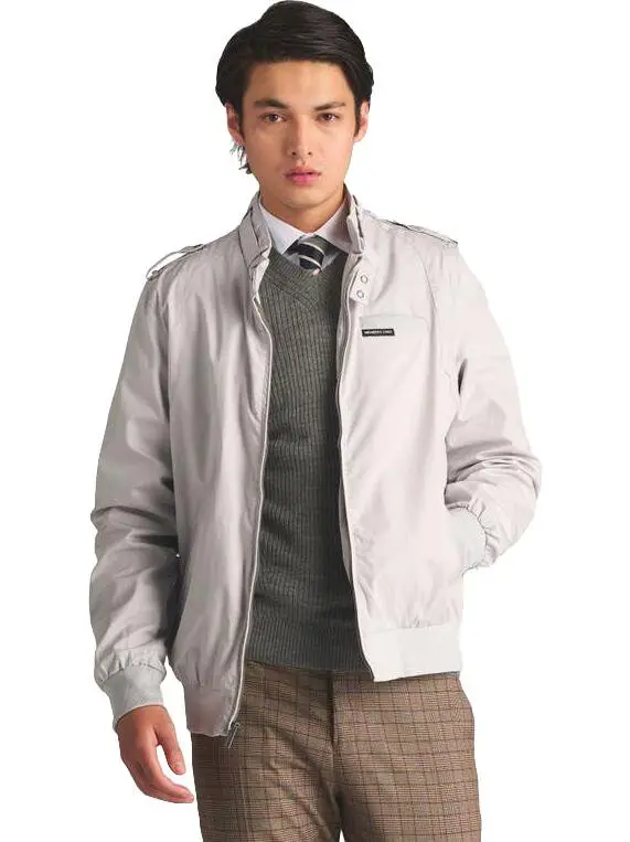 MEMBERS ONLY Classic Iconic Racer Jacket - Light Grey