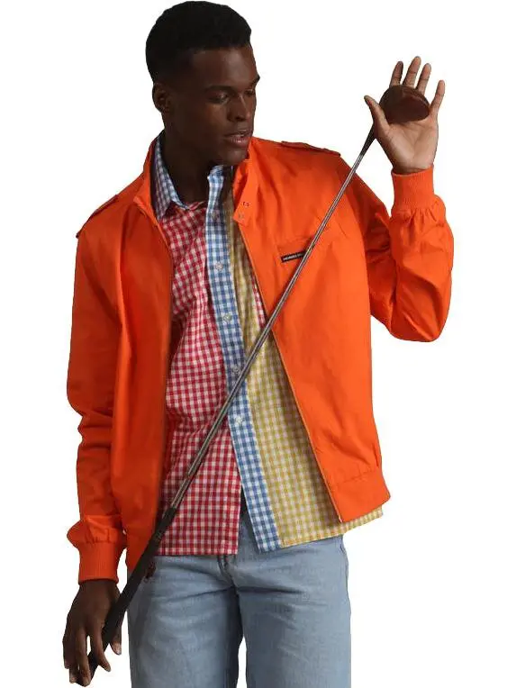 MEMBERS ONLY Classic Iconic Racer Jacket - Orange