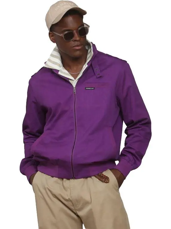 MEMBERS ONLY Classic Iconic Racer Jacket - Purple
