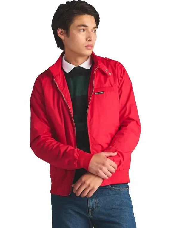 MEMBERS ONLY Classic Iconic Racer Jacket - Red