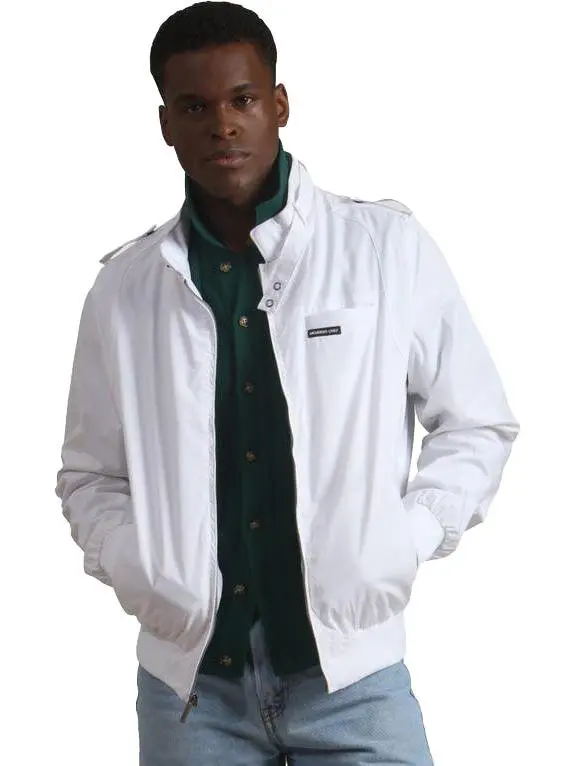 MEMBERS ONLY Classic Iconic Racer Jacket - White
