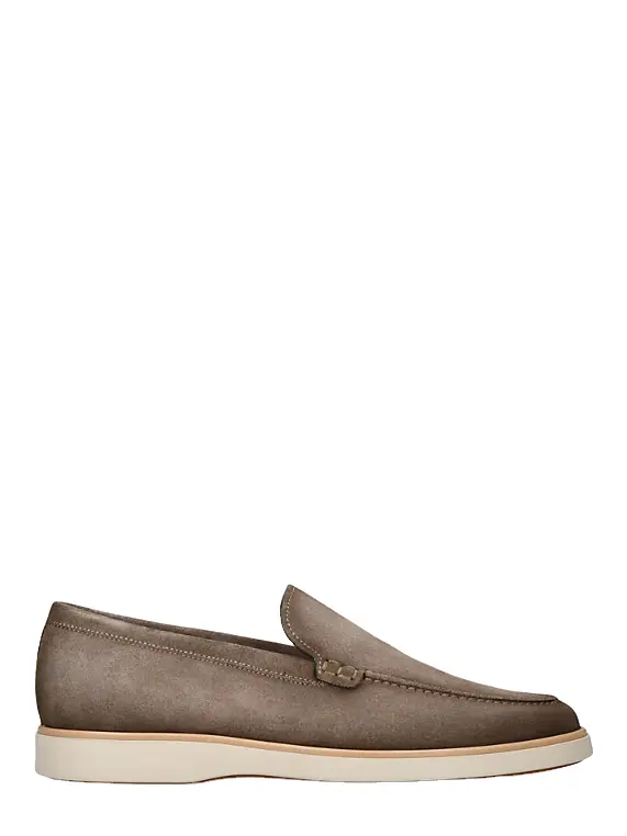 Magnanni Paraiso Tonal-stitching Suede Loafers - Grey