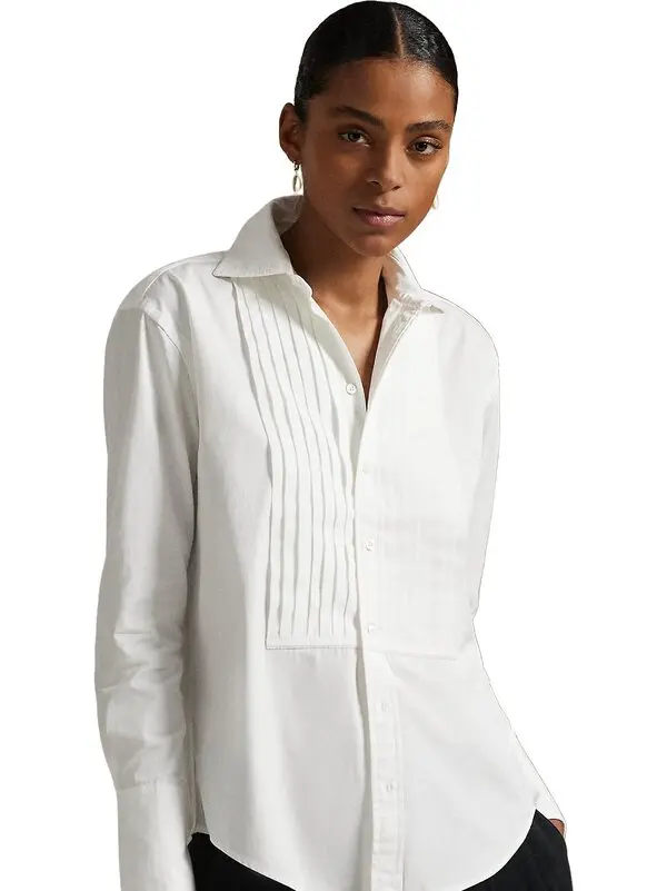 Ralph Lauren Cotton Tuxedo Shirt - White