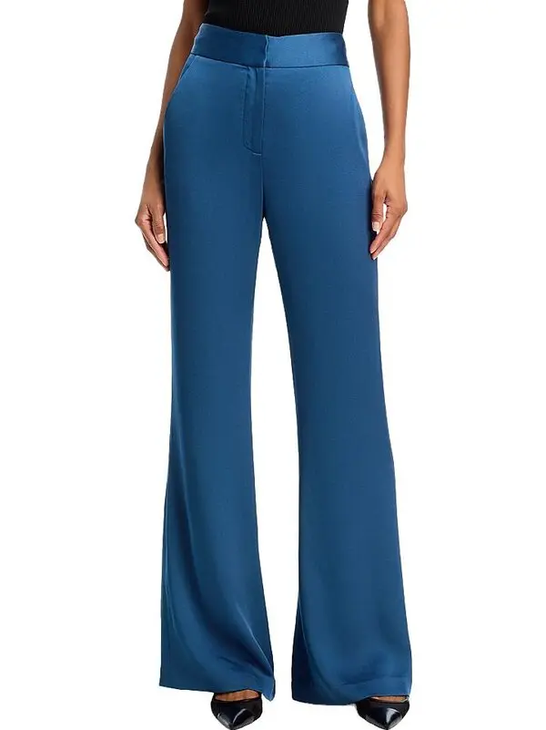 Veronica Beard Lebone Flared Trousers - Blue Stone