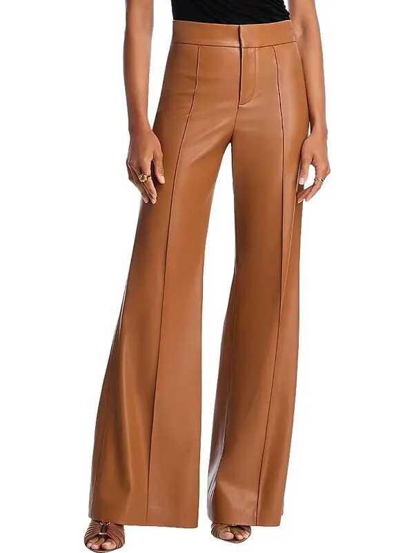Alice + Olivia Dylan High-waist Wide-leg Pants - Camel