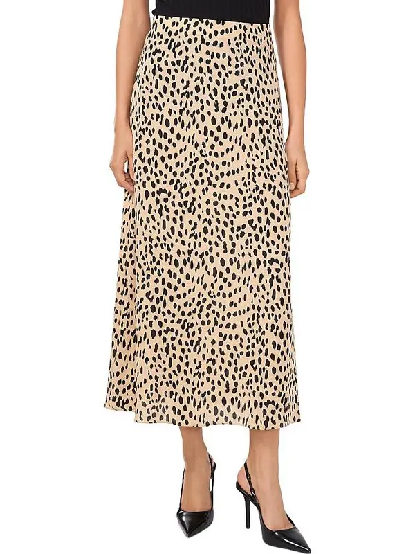 Vince Camuto Printed Midi Skirt - Khaki Haze