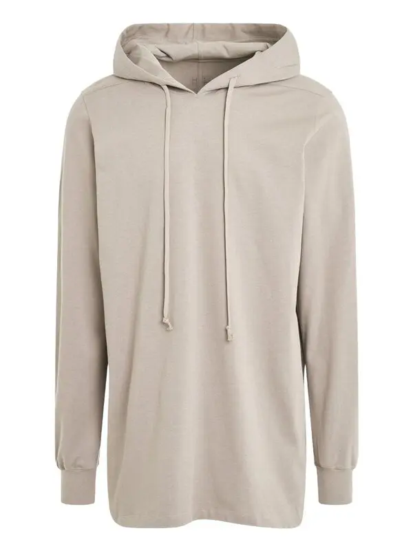 Rick Owens Mid-length Cotton Hoodie - Grey