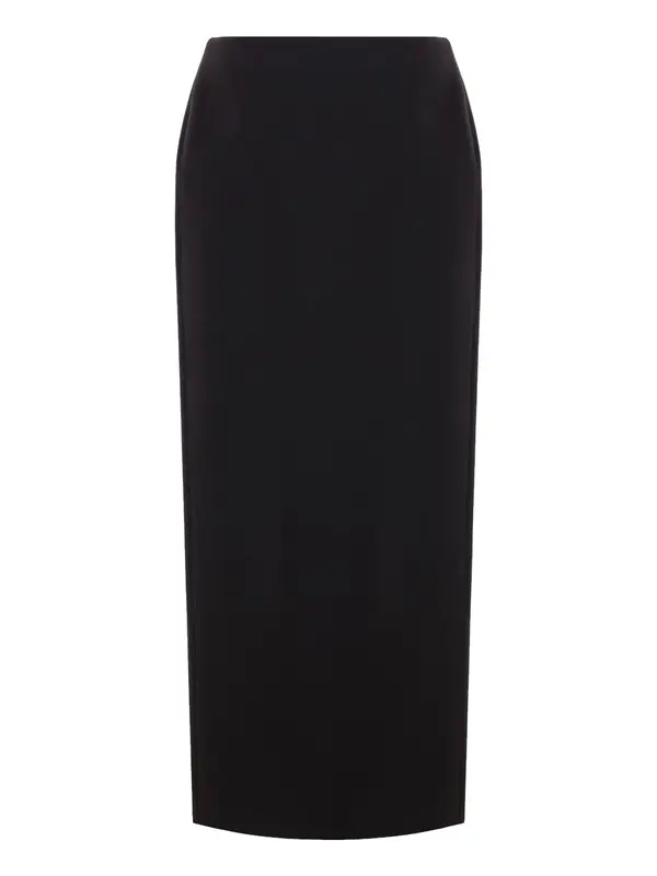 Valentino Garavani Logo-plaque Pencil Skirt - Black