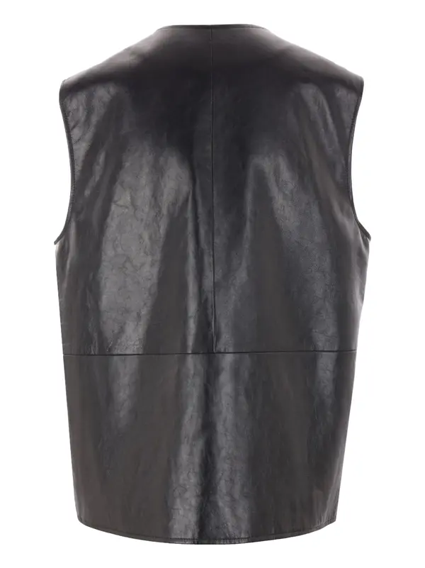 Bally Studded Leather Vest - Black