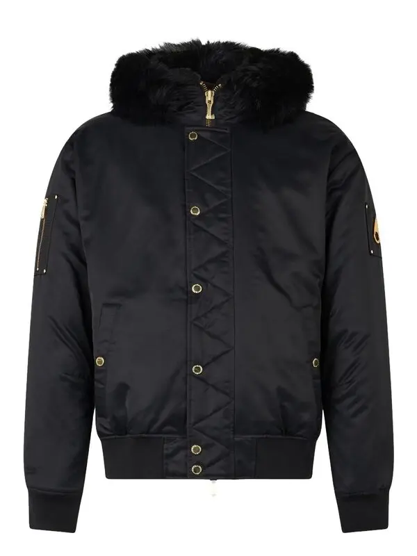 Moose Knuckles Denali Gold Bomber Jacket - Black