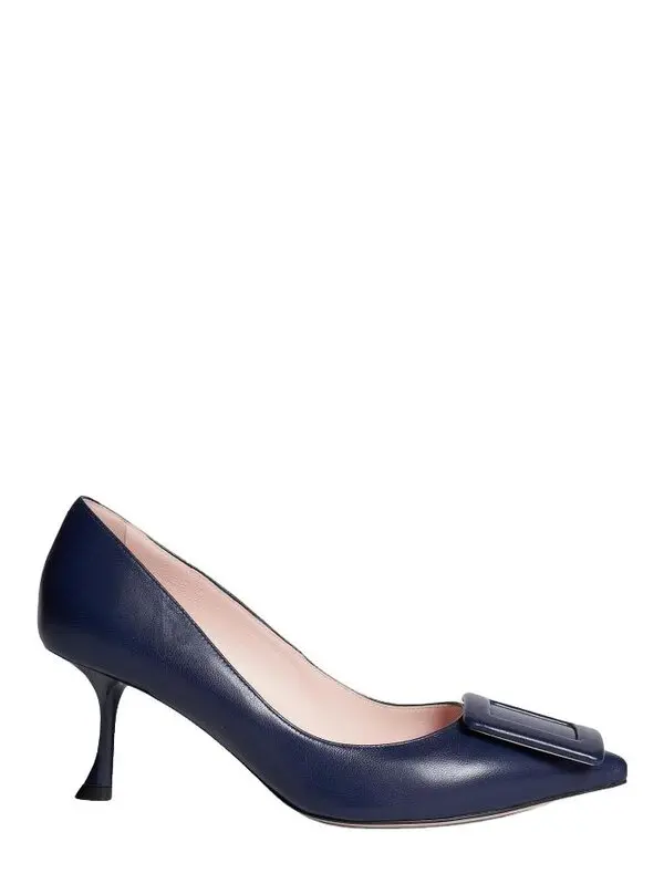 ROGER VIVIER Viv In The City 65mm Leather Pumps - Blue