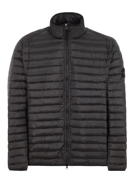 Stone Island 41524 Loom Woven Chambers Rnylon Downtc Garment Dyed Packable Jacket - Black