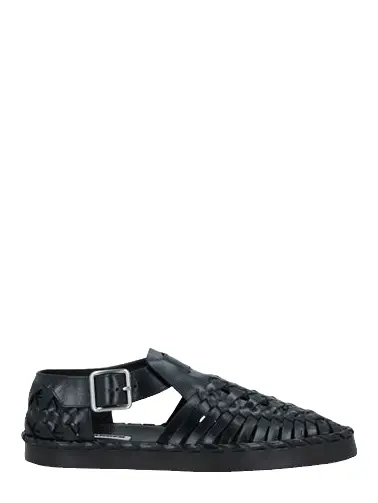 JIL SANDER Leather Fisherman Sandals - Black