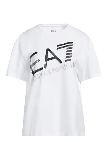 EA7 Logo-print T-shirt - White