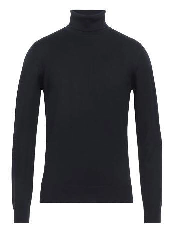 Alpha Studio Light Merino Wool Turtleneck - Blue