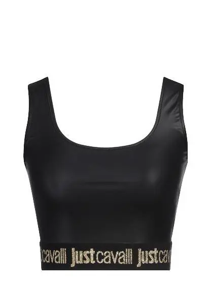 Just Cavalli Metallic Logo Sports Top - Black