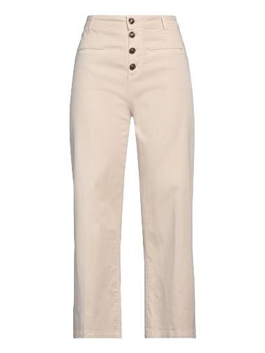 Liu Jo Cotton Elastane Wide-leg Pants - Sand