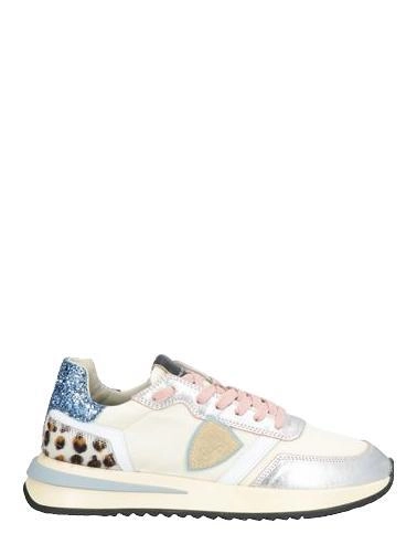 Philippe Model Multicolor Leather And Mesh Low-top Sneakers - Beige