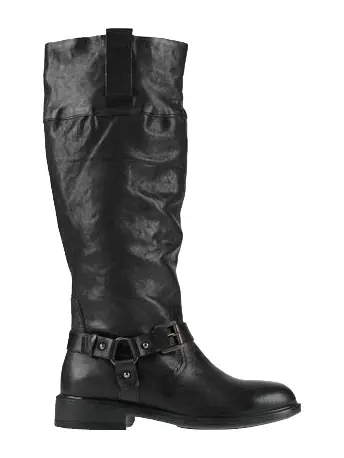 Geox Leather Riding Boots - Black