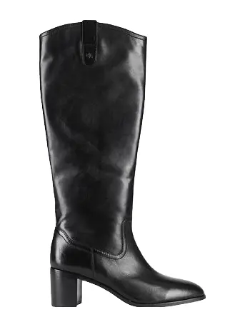 Ralph Lauren Carla Leather Riding Boots - Black
