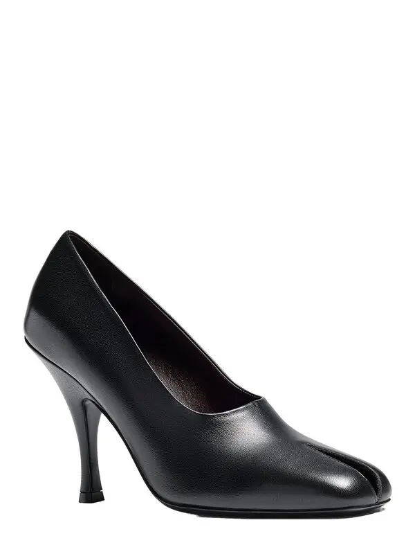 Khaite Eva Peep-toe Leather Pumps - Black