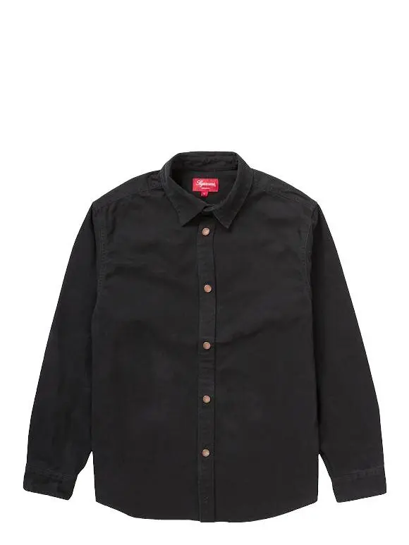Supreme Logo Taping Work Shirt - Black