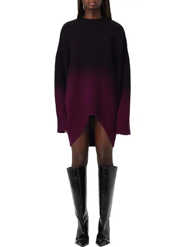 Attico Oversized Ombre Knit Dress - Violet