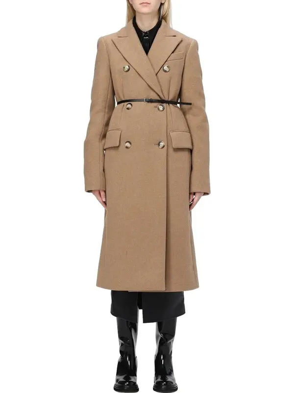 Sportmax Double Breasted Coat - Camel